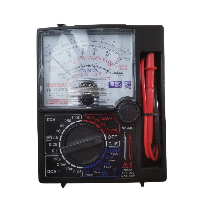 Analog Multimeter Tester with Buzzer Test Pen Voltage Current Tester ...
