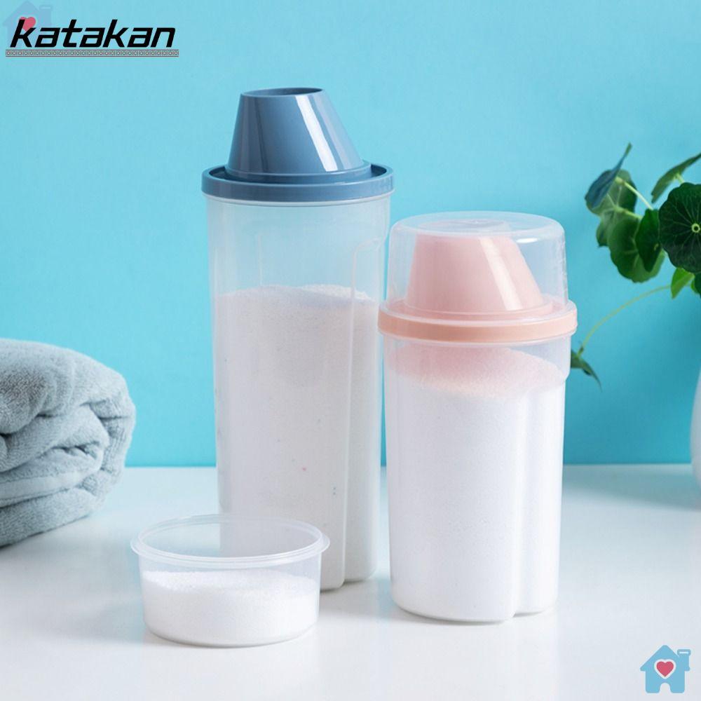 KATAKAN Laundry Powder Storage Box, Sealed with Measuring Cup Laundry ...