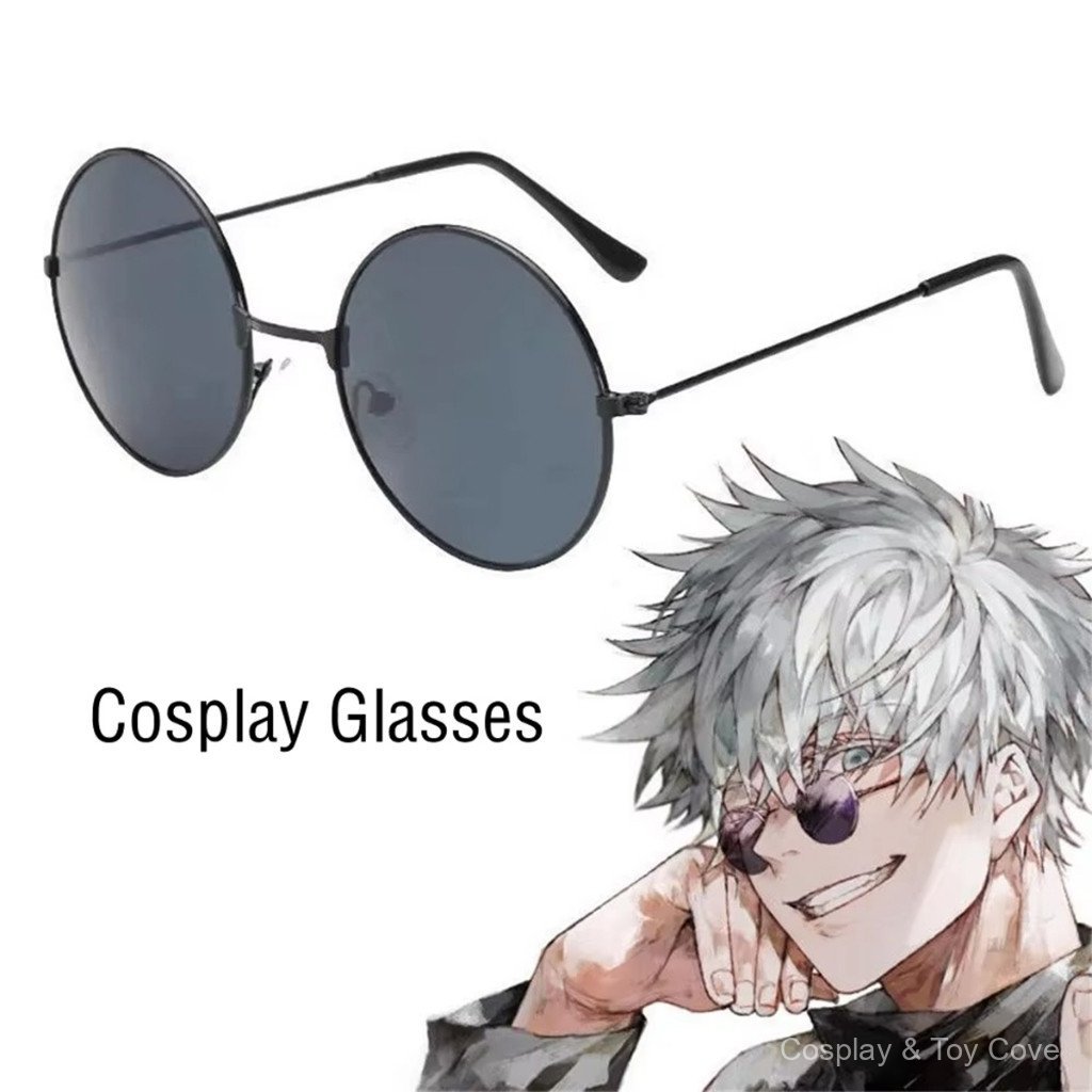 Anime glasses Jujutsu Kaisen Gojo Satoru Cosplay Glasses Black Frame ...