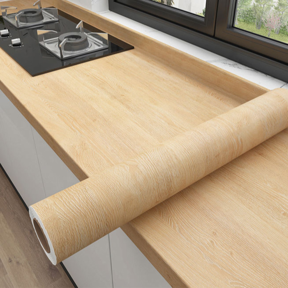 PVC Waterproof Self Adhesive Wallpaper Wall in Rolls Furniture Cabinets ...