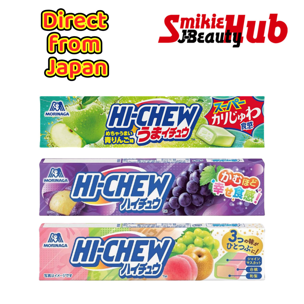 Hi-Chew Candy 12pcs Pack | Morinaga Japanese Fruit Chews - Grape, Apple ...