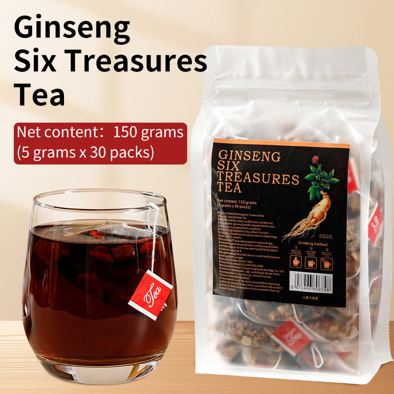 Ginseng Six Treasure Tea Wolfberry Mulberry Maca Combination Tea Health ...