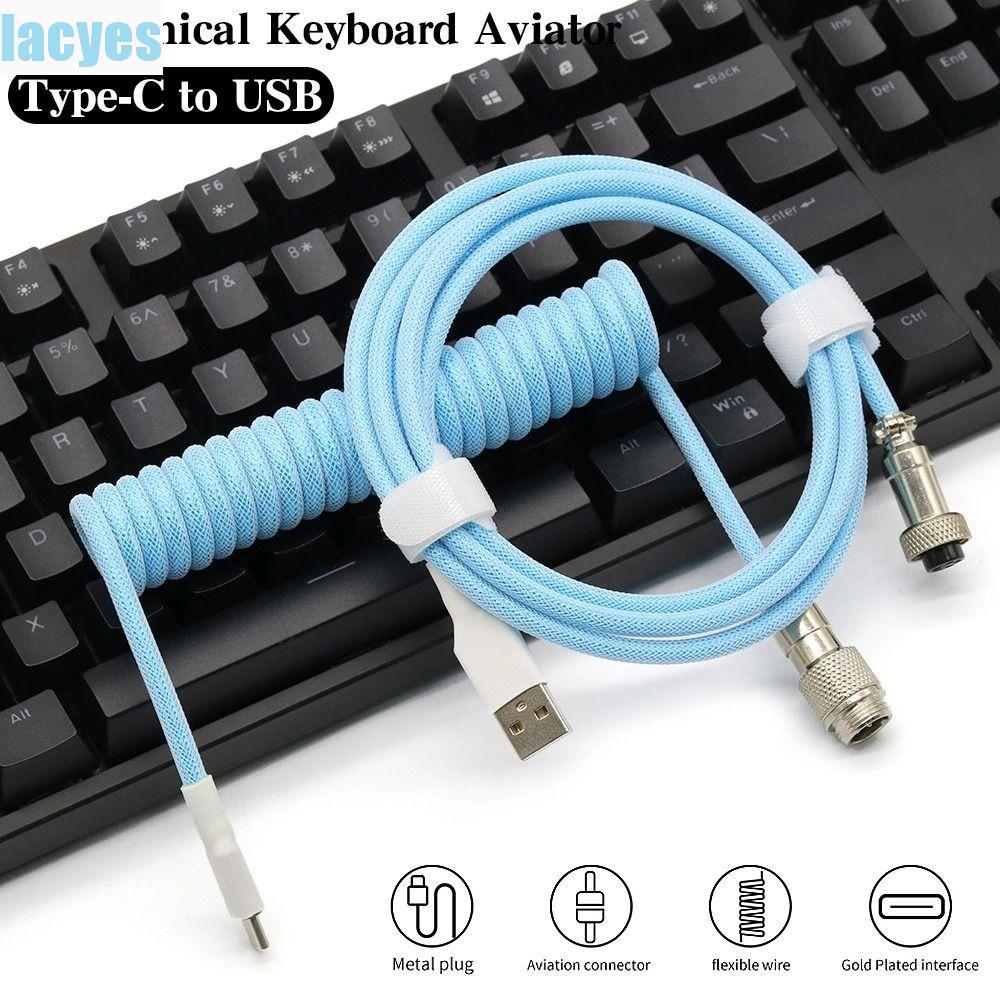 LACYES Mechanical Keyboard Cable Computer Keyboard Accessories Braided ...