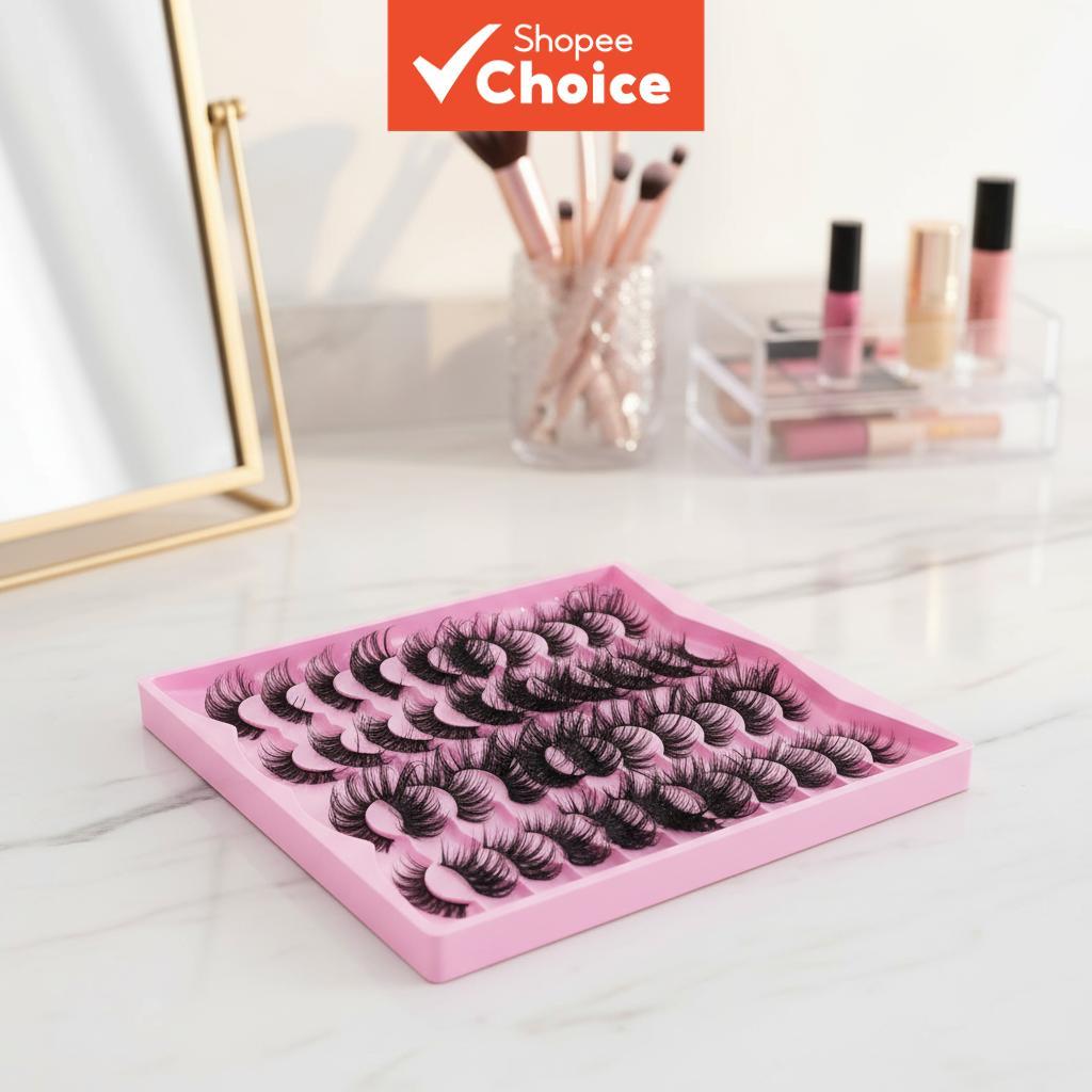 20 Pairs Mango-Inspired Eyelashes: Thick Black Volumized Dramatic False ...