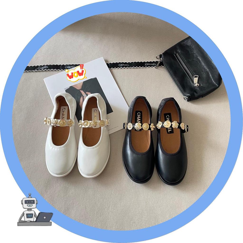 New women singles shoes, casual flat button ballet shoes, women's shoes ...