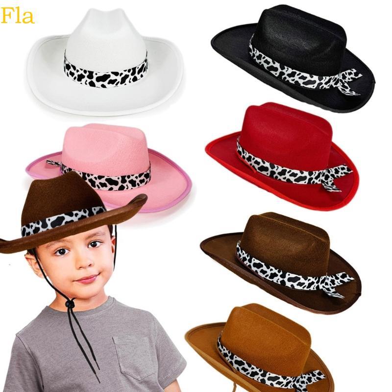 Fla Trendy Cow Embellished Cowboy Hats For Youth Soft Multiple Color ...