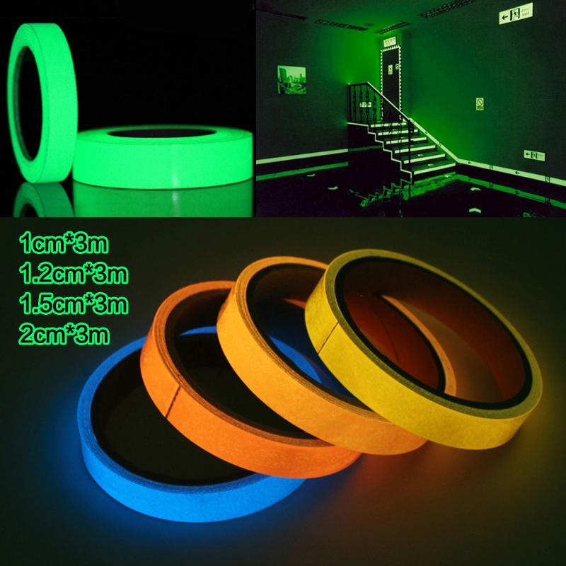 1 Roll Luminous Fluorescent Tape Night Self-Adhesive Glow In The Dark ...