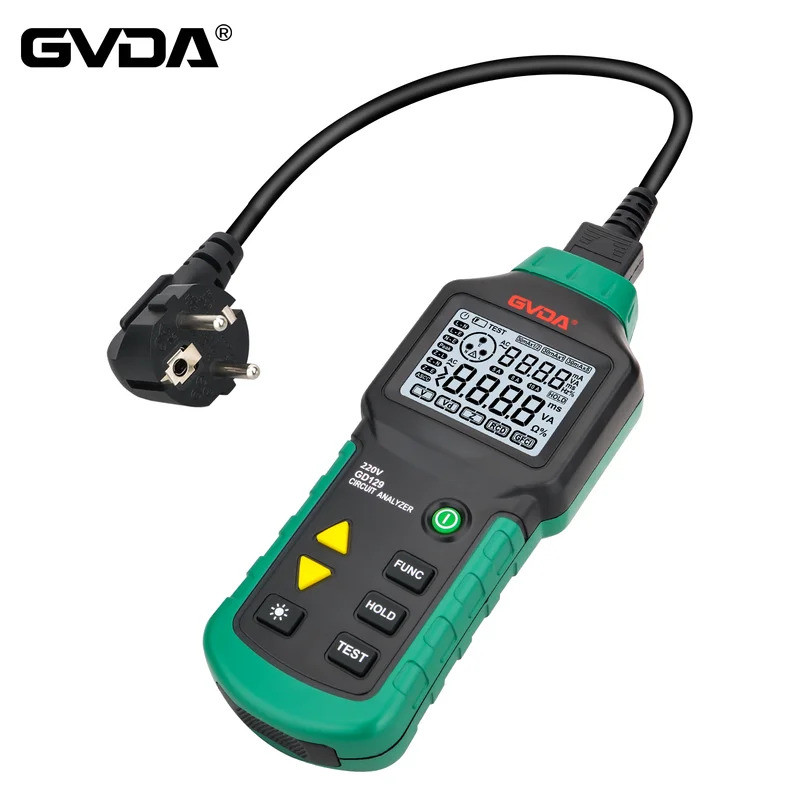 GVDA Digital Circuit Analyzer RCD GFCI Tester Electrical Socket Tester ...