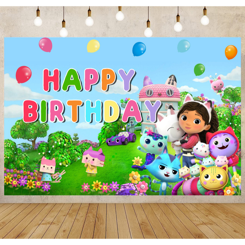 Gabi Doll Birthday Background Cloth Holiday Party Decoration Supplies ...