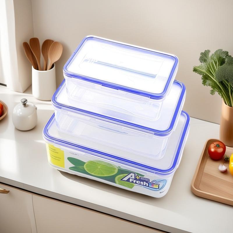 3 in 1 Kitchen Food Preservation Box Antibacterial Box Rectangle Food ...