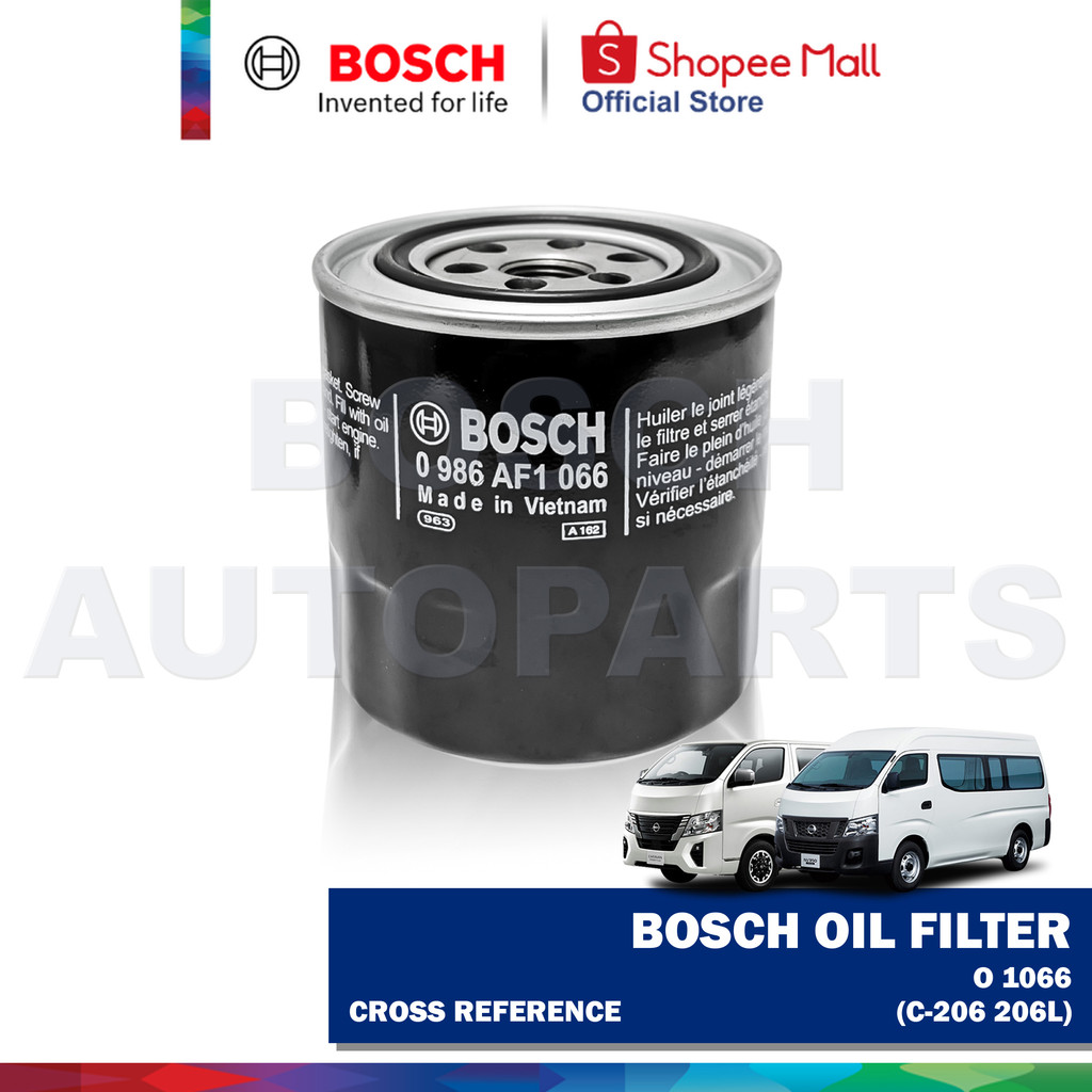 Bosch Oil Filter for Nissan NV350 Bus / Van Diesel 2012 to Present ...