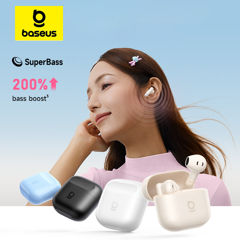 Baseus Bass BS2 Lite True Wireless Earbuds 10mm Dynamic Driver Clear ...