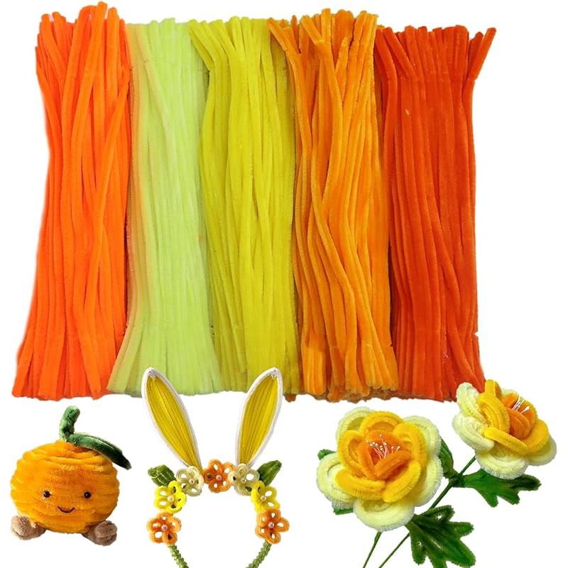 500 PCS Red Pipe Cleaners Craft Bulk Chenille Stems Craft Supplies ...