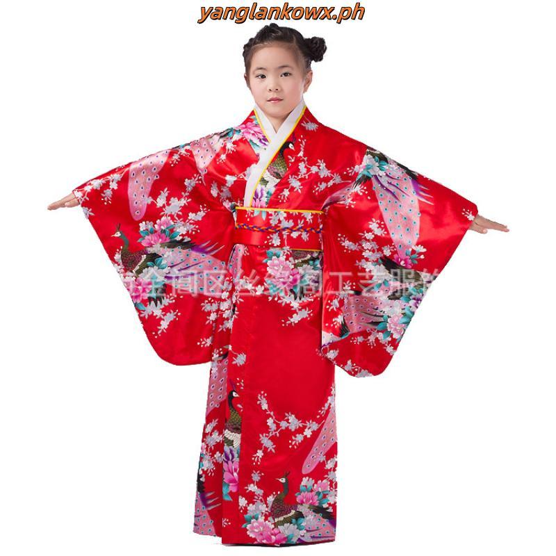【Japan】Japanese Costume For Kids Girls Traditional Kimono Robe United ...