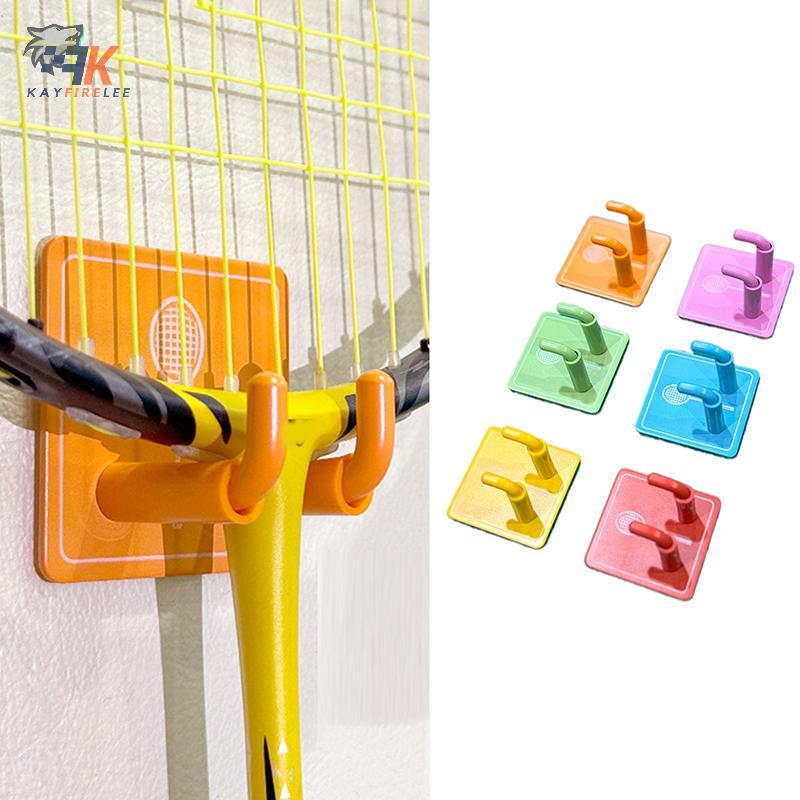(KFL) Wall Mounted Racket Holder Hook Tennis Racket Holder Badminton ...
