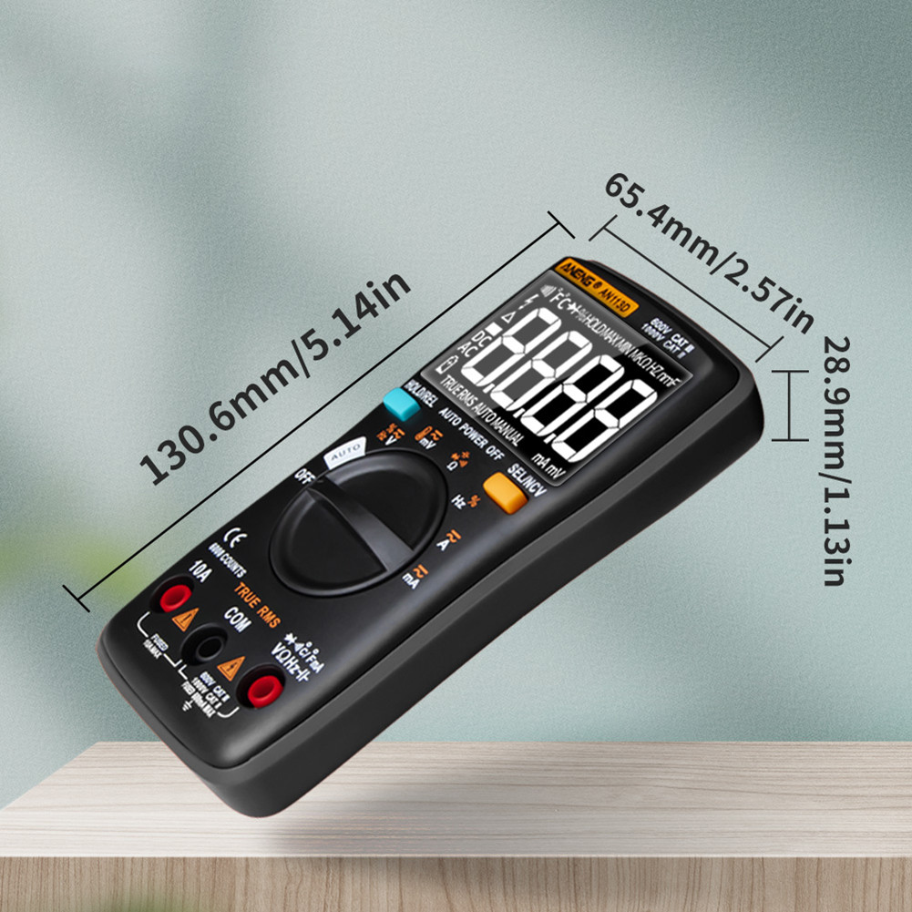 AN113D Backlight Multimeter AC/DC Voltage Tester Voltmeter (Black ...