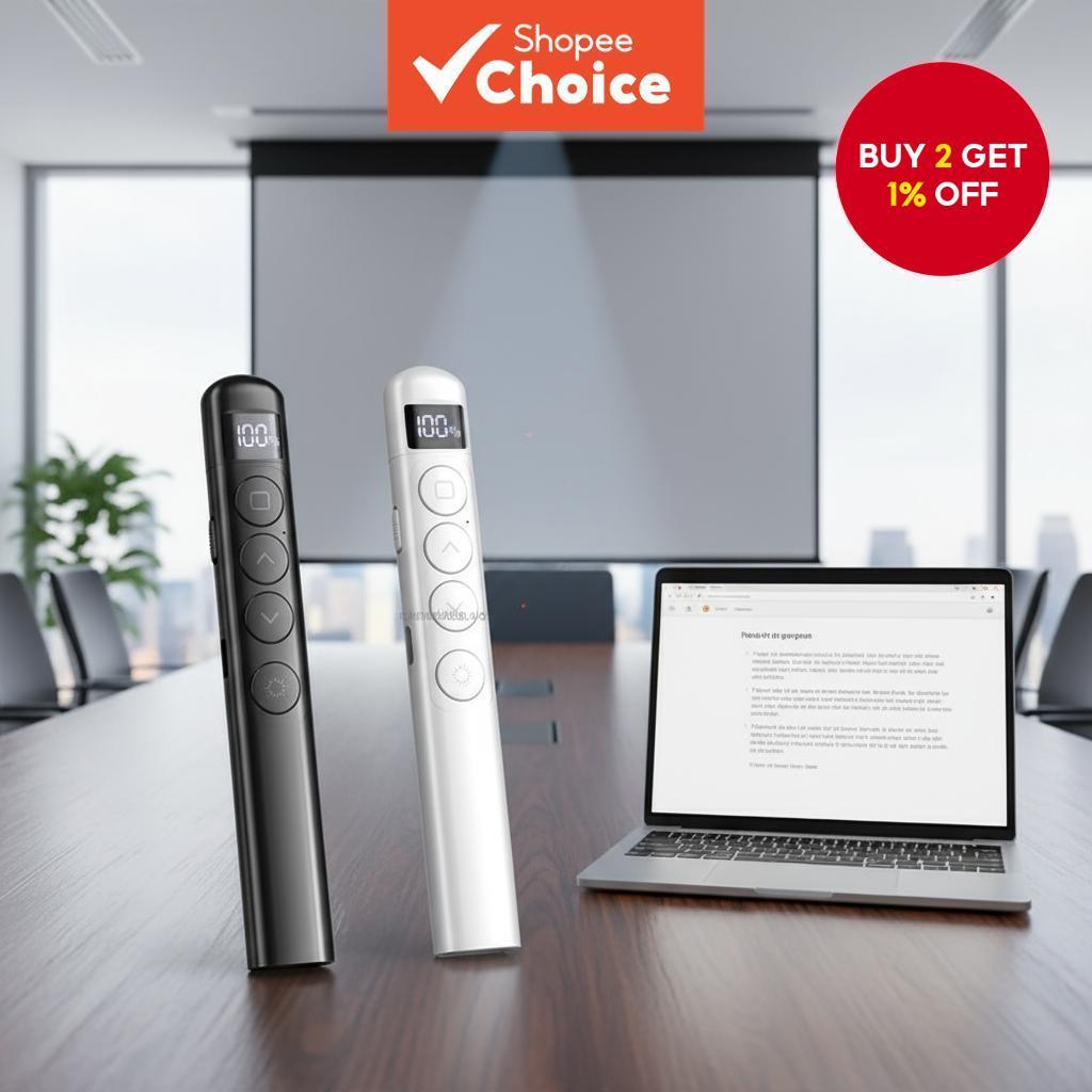 PPT Presentation Clicker Pen with Type-C Digital Display Rechargeable ...