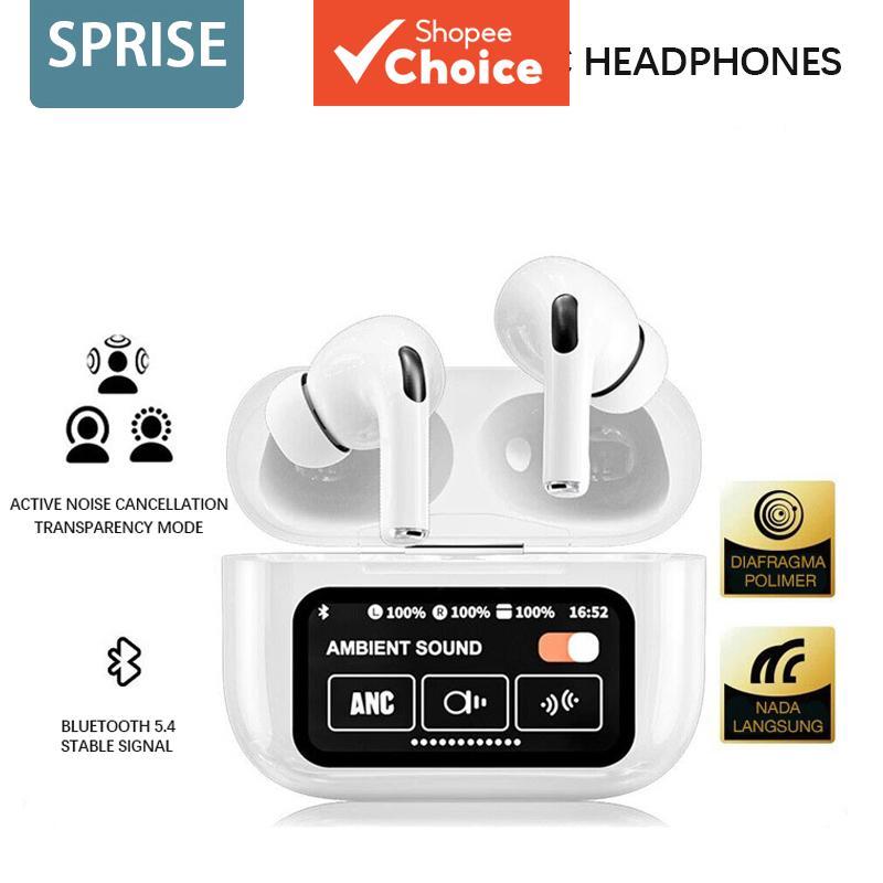 A9 Pro Earbuds Bluetooth Headset Silicone Earplug Digital Display ENC ...