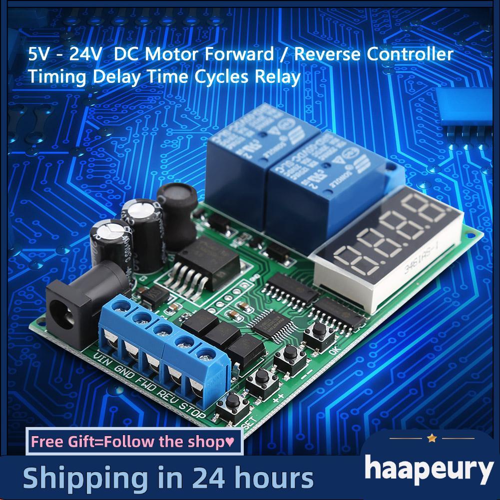 haapeury 5-24V Motor Forward/Reverse Controller Timing Delay Time Cycles Relay | Shopee Philippines