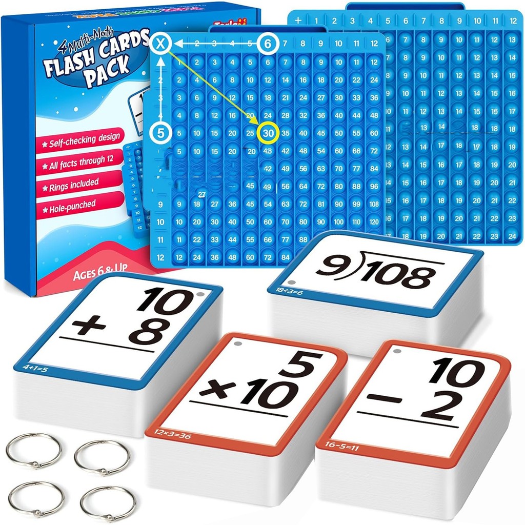 HW1 Math Flash Cards + Math Board, Multiplication Flash Card Times ...