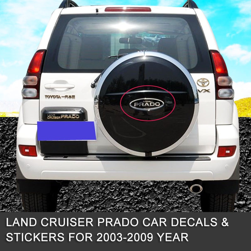 fit for land cruiser Prado refitting special spare tire sticker stereo ...