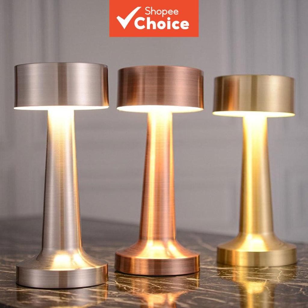 LED Table Lights Retro Bar Coffee 3 Color Table Lamp Touch Sensor ...