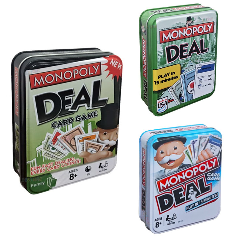 Classic Monopoly Deal Card Game In Sturdy Storage Tin, Quick-Playing ...