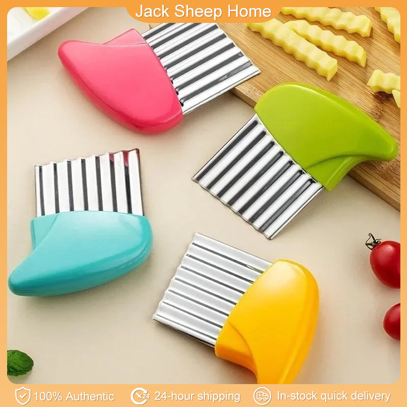 Stainless Steel Wavy Blade Potato Crinkle Cutter Vegetable Fruit ...