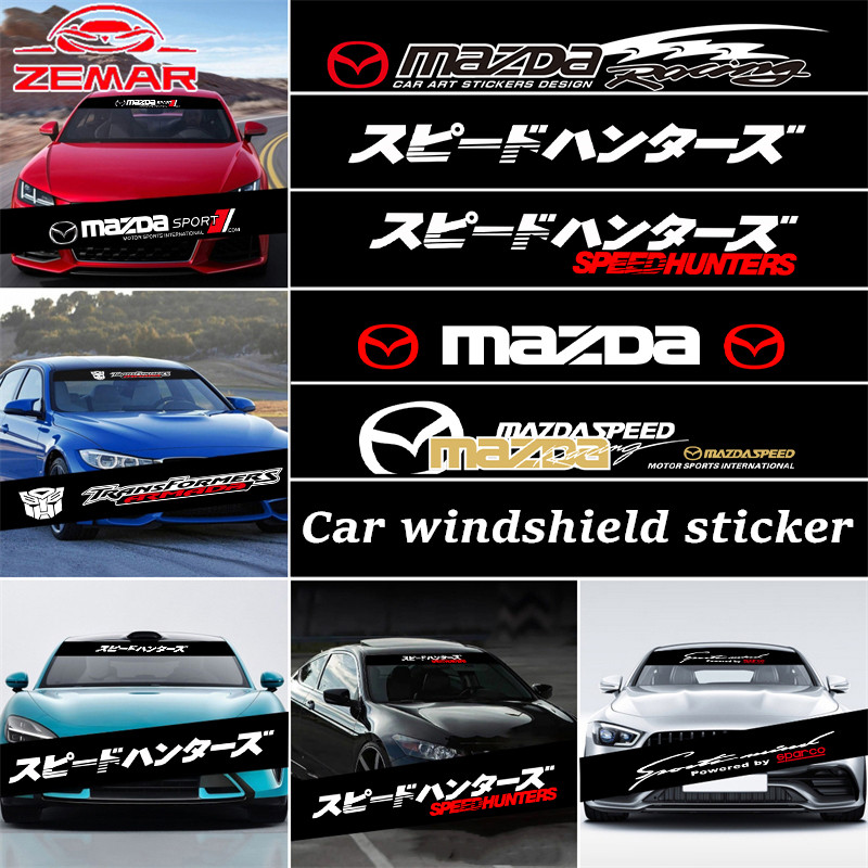 Mazda Car Front Rear Window Sticker Car Windshield Decal Banner ...