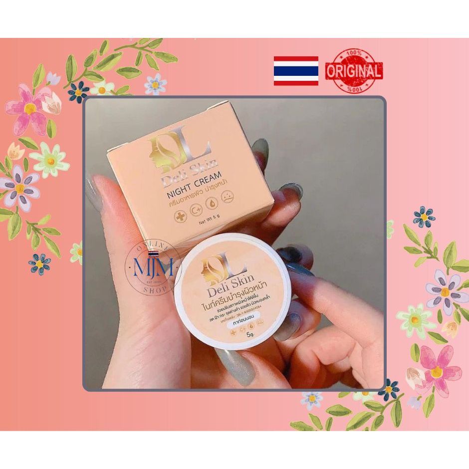 Deli Skin Night Cream FOR ACNE/Large Pores/MELASMA/ DULL SKIN 5g ...