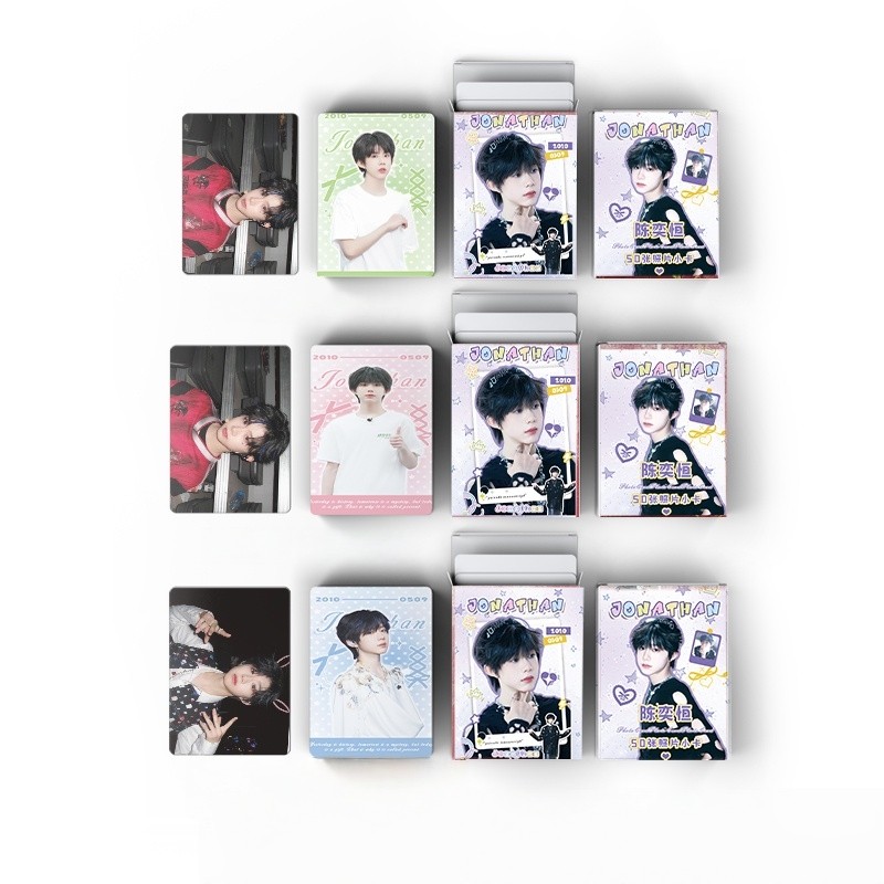 50-55pcs TF Family 4th generation Chen Yiheng Hologram Laser Lomo Cards ...