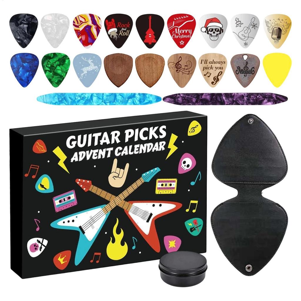 24-Day Musical Christmas Countdown Guitar Pick Advent Calendar siwph ...