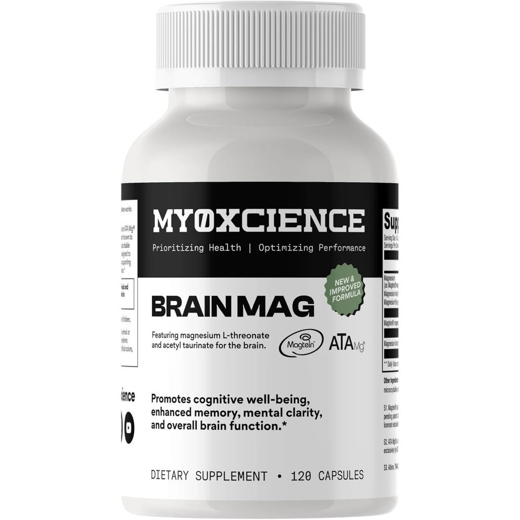 MYOXCIENCE Brain Mag | Featuring Magnesium L-Threonate and Magnesium ...