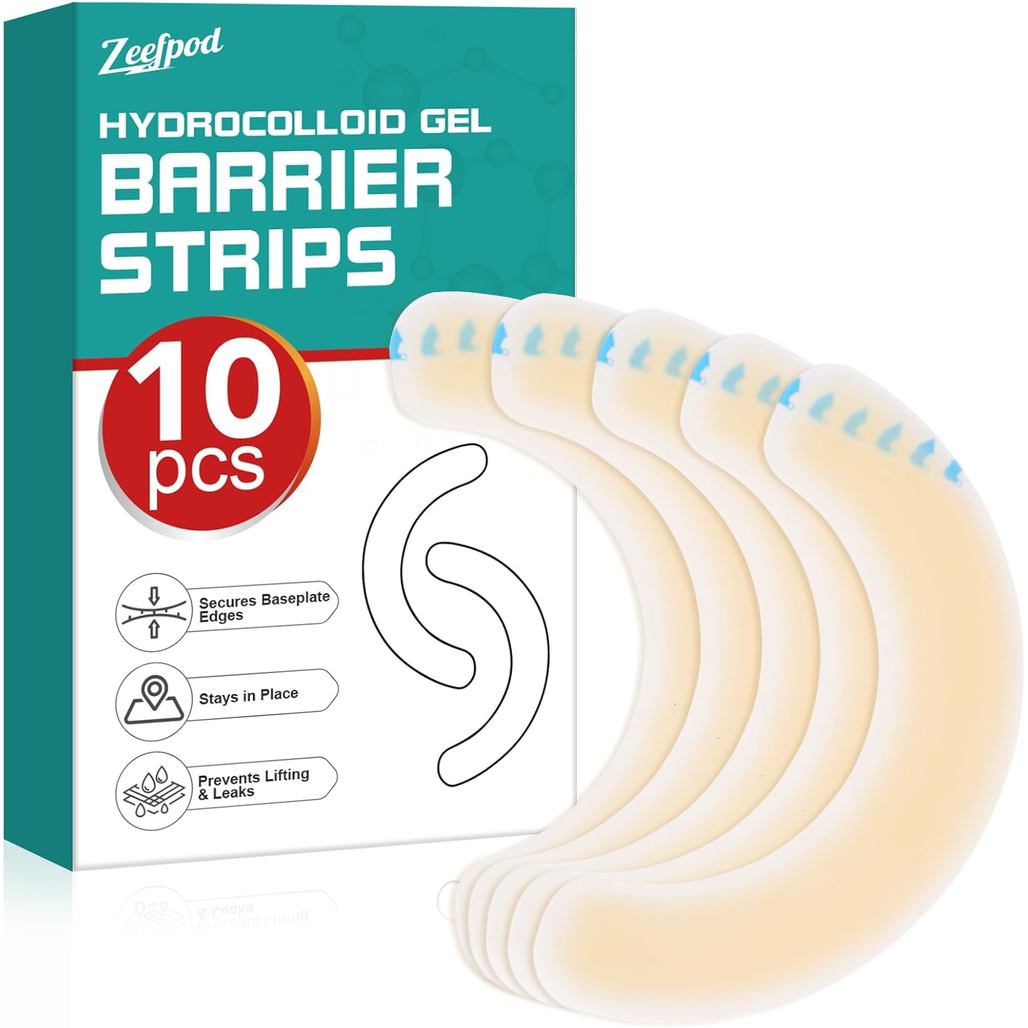 10 PCS Ostomy Barrier Strips,Ostomy Supplies,Elastic Hydrocolloid ...
