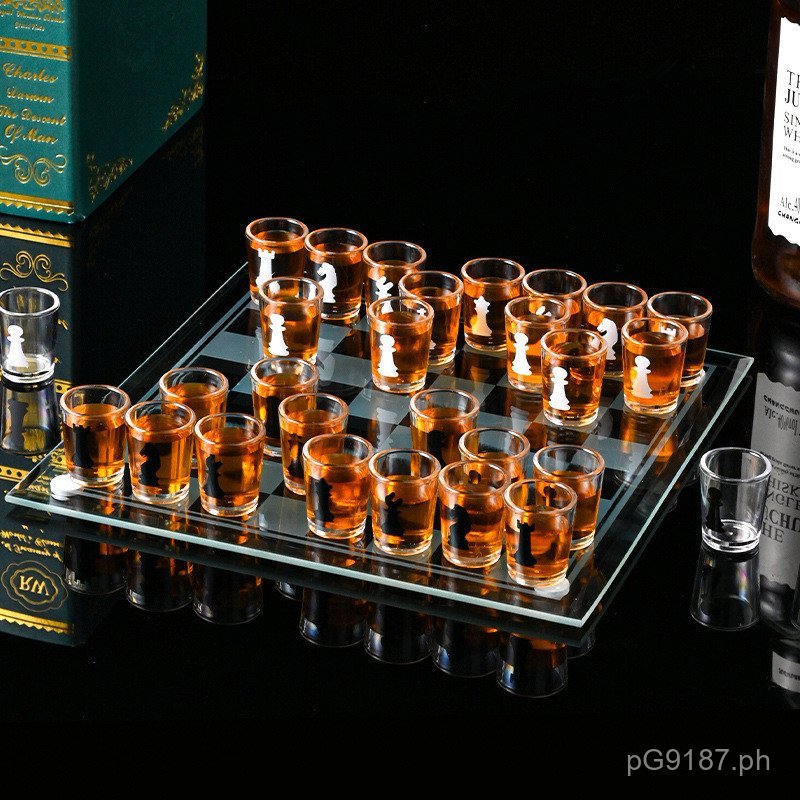Game Board Wine Glass Game Chess Large Chess Glass Chess Drinking Set ...
