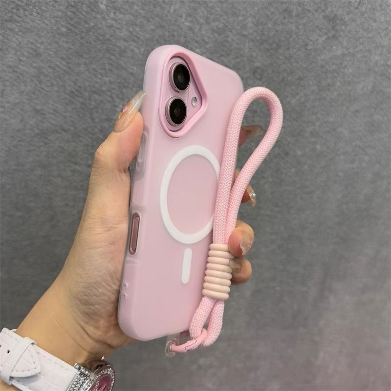Jelly colored magnetic suction strap hanging rope 2-in-1 new phone case ...