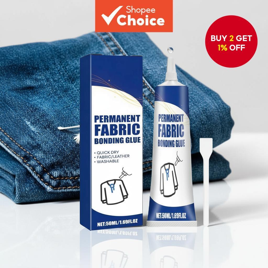50ml Clear Waterproof Fabric Glue for Patches and Repair – Strong Bond ...