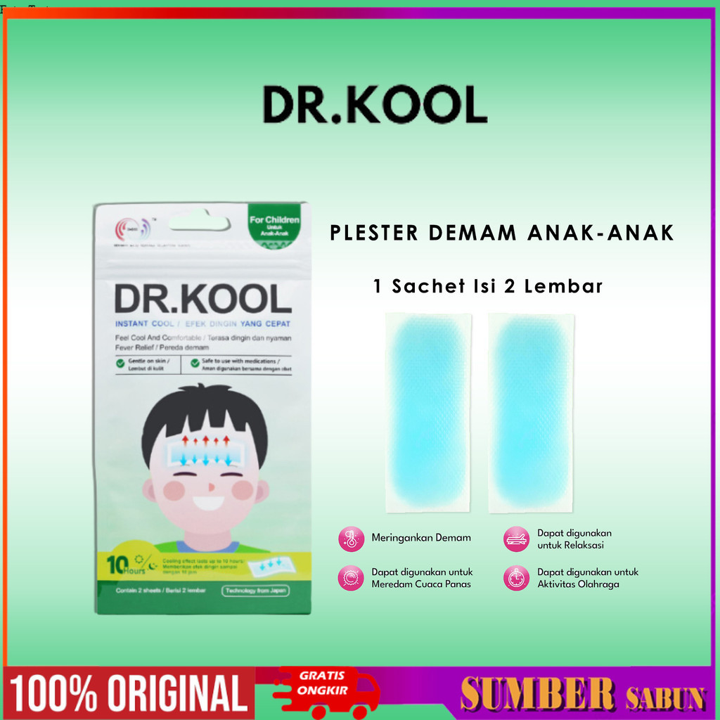 DR.KOOL Children's Fever Plaster – Safe Cooler for Children's Skin ...