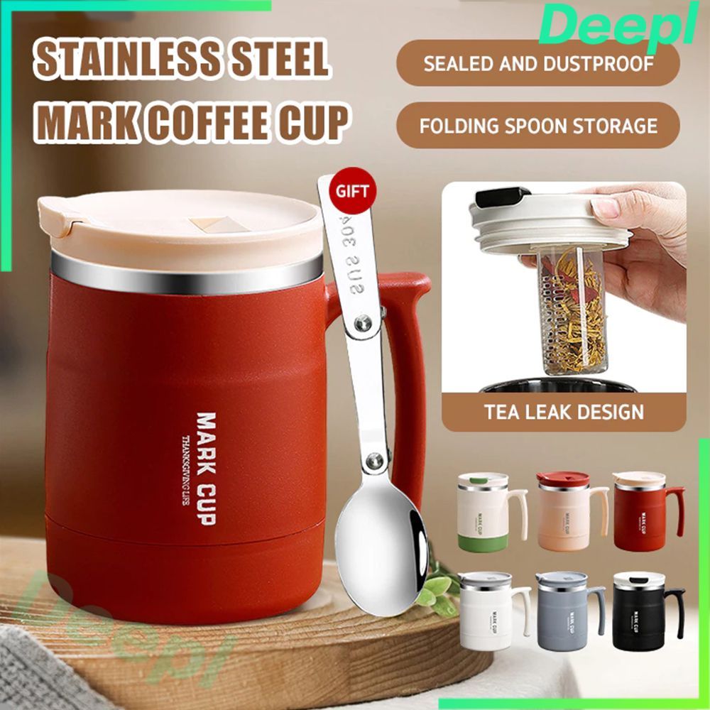 500ML Mark Cup Stainless Steel Double Wall Coffee Mug Cold and Hot ...