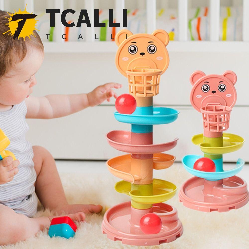 TCALLI Ball Drop Roll Swirling Tower Pile Tower Rotating Track Set ...