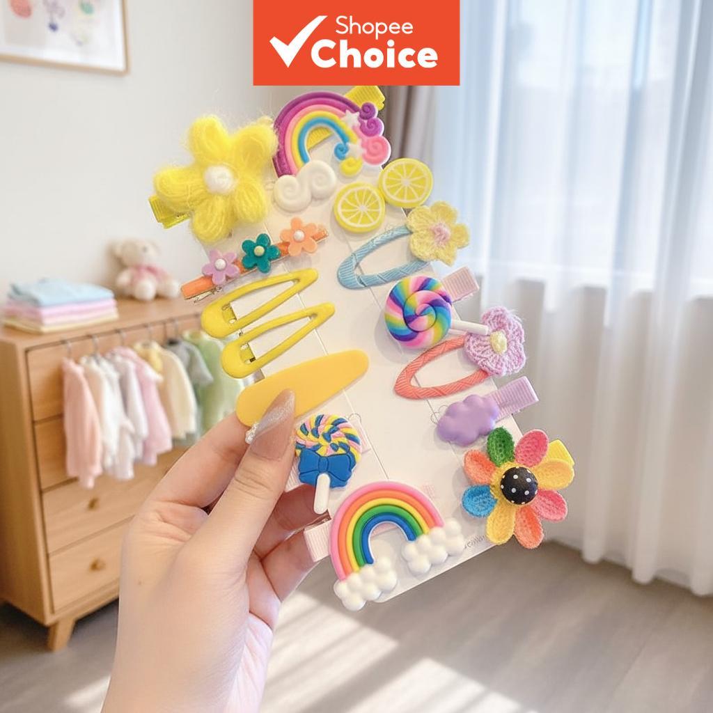14-Piece No-Damage Hair Clip Set for Girls - Cute BB Clips for Bangs ...