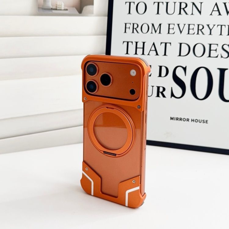 Suitable for 17 Pro Max metal borderless phone case acrylic backboard ...