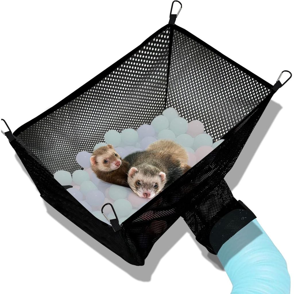 Ferret Ball Pit Hammock,Ferret Hammock Playpen Toy Box Cube for Cage ...
