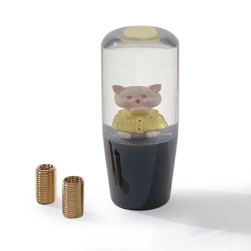 Doll Head Japanese Cat Cartoon Gear Shift Knob Crystal Car Gear Shift ...