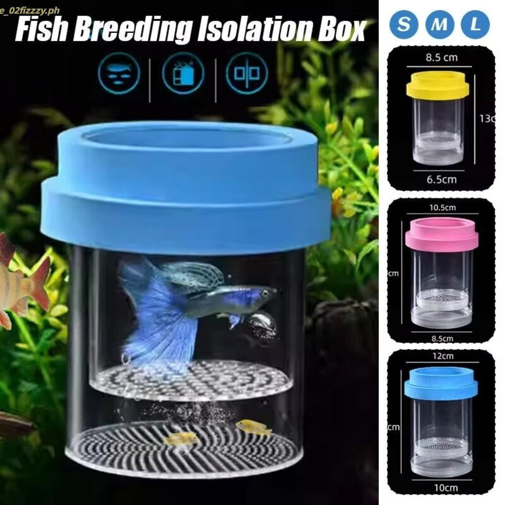 FIZZZY Floating Hatching Box, Plastic Mesh Shrimp Guppy Aquarium ...
