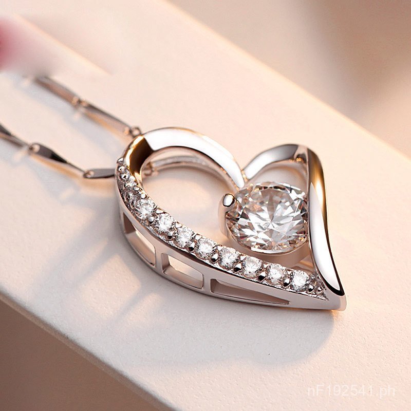 Simple Short Necklace for Women with Heart Design ginger Korean Style ...