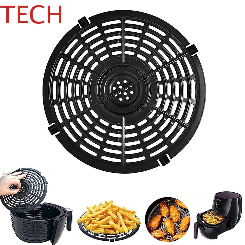 TECH Air Fryer Grill Pan, Square Round Air Fryer Mat, Rack Parts Food ...