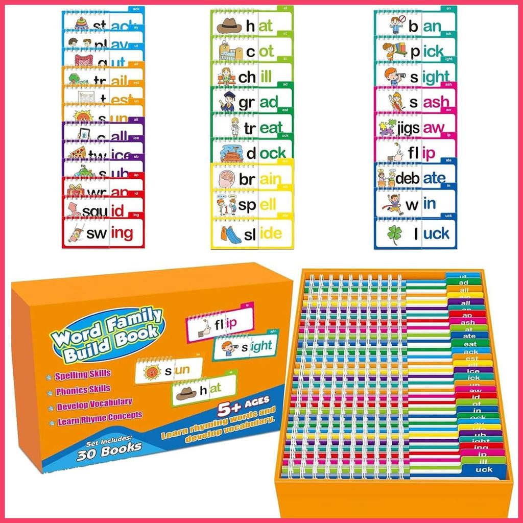 Word Family Flash Cards Letter Sounds Flashcard Read And Rhyme Flipping ...