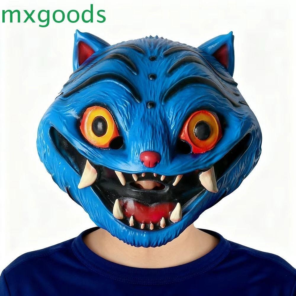 MXGOODS Blue|Latex Mask, Funny Fangs Demon Hunters Mask, Gifts Giant ...