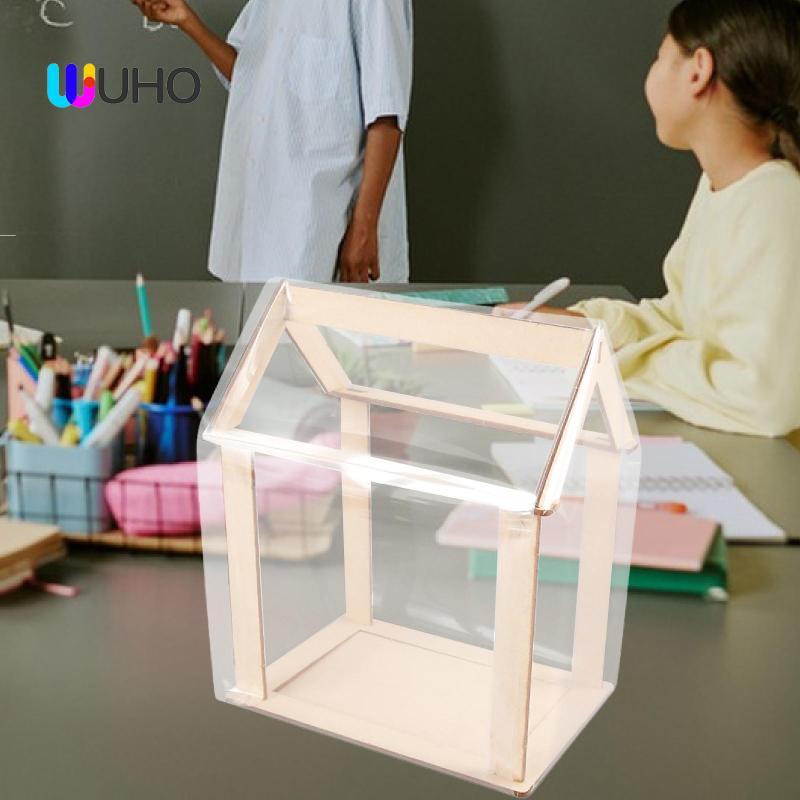 [WUHO] DIY Mini Greenhouse Model Kit Wood Assembly DIY Science ...